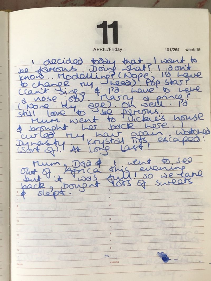 Extracts From My 1980s Teenage Diaries - Not Dressed As Lamb