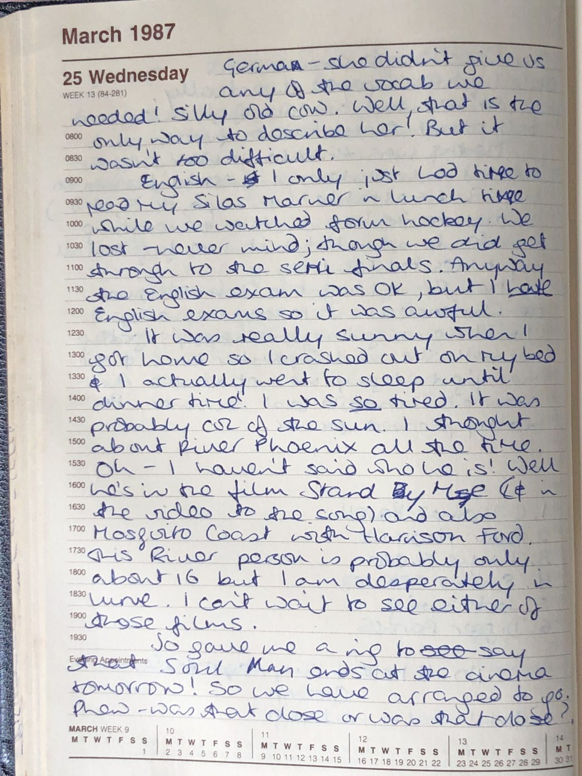 Extracts From My 1980s Teenage Diaries - Not Dressed As Lamb